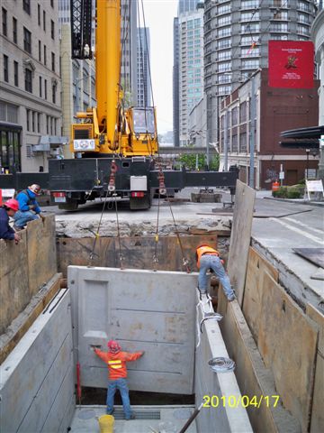 Vaults will be installed at various locations in the project area ...